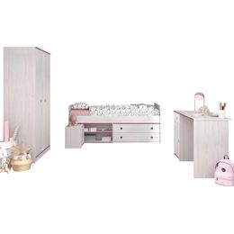 Jugendzimmer-Set Parisot "Smoozy", weiß, B:95cm T:203cm, Schlafzimmermöbel-Sets