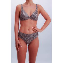 JOOP! Triangel-Bikini-Top JOOP "Python", Damen, Gr. 38, Cup D, bunt (aop), Microfaser, Obermaterial: 92% Polyester, 8% Elasthan, Animalprint, Bikini-Oberteile, Animal-Print mit Glanz-Effekt, mit Bügel