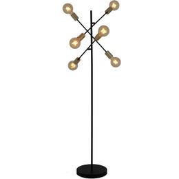 N&auml;ve N&Auml;VE Stehlampe "Modo", gold (schwarz, goldfarben), 6, H: 150cm, 1 Stk., Leuchten, E27 max. 40W, incl. Tippschalter/Fu&szlig;schalter, Farbe: schwarz, gold, Stehlampe