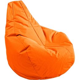Sitzsack Kinzler "Gamer", orange, B:100cm H:100cm, Polyester, Sitzsäcke, Uni Farben, mit Rückenlehne, Outdoor geeignet, Kinderzimmer