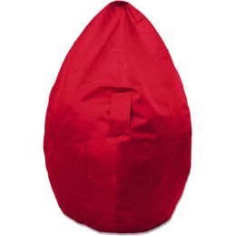 Sitzsack Kinzler "Kimi big", rot, B:75cm H:130cm, Polyester, Sitzsäcke, Uni Farben, mit Taschen & Tragegriff, Outdoor geeignet, Kinderzimmer