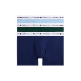 Boxer "3P BOXER BRIEF", Herren, Gr. XL (54), orn grn, prp nvy, vess blu, Jersey, Obermaterial: 95% Baumwolle, 5% Elasthan, Tommy Hilfiger Underwear, körpernah, Unterhosen, mit längerem Bein und Tommy Hilfiger Logo-Elastikbund