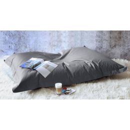 Sitzsack Kinzler "Outdoorfähiger XXL", grau (anthrazit), B:140cm H:20cm, Polyester, Sitzsäcke, Uni Farben, Outdoor geeignet, ideal im Wohnzimmer & Kinderzimmer
