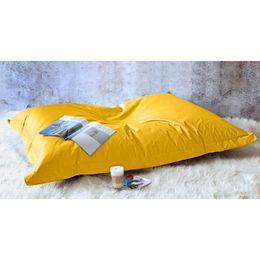 Sitzsack Kinzler "Outdoorfähiger XXL", gelb, B:140cm H:20cm, Polyester, Sitzsäcke, Uni Farben, Outdoor geeignet, ideal im Wohnzimmer & Kinderzimmer