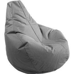 Sitzsack Kinzler "Gamer", grau (anthrazit), B:100cm H:100cm, Polyester, Sitzsäcke, Uni Farben, mit Rückenlehne, Outdoor geeignet, Kinderzimmer