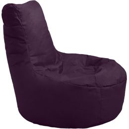 Sitzsack Kinzler "Chilly", lila (brombeer), B:78cm H:80cm, Polyester, Sitzsäcke, Loungesessel, Uni Farben, mit Rückenlehne, Outdoor geeignet