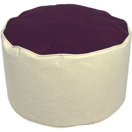 Sitzsack Kinzler "Sitzhocker BICO", lila (brombeer,natur), B:53cm H:32cm, Polyester, Sitzsäcke, zweifarbig, Outdoor geeignet, ideal im Wohnzimmer & Kinderzimmer
