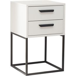 Nachtkommode Schlafkontor "Suna Kommode, Nachttisch, Nachtschrank", weiß, B:40cm H:65cm T:38,5cm, Melamin, Sideboards, auf Metallgestell
