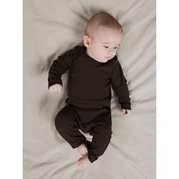 Body name it "NBNNAKAL LS SUIT NOOS", Baby, Gr. 98, N-Gr, delicioso, Sweatware, Obermaterial: 95% Baumwolle, 5% Elasthan, unifarben, regular fit, Rundhals, Bodys