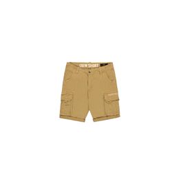 Shorts Alpha Industries "Crew Short", Herren, Gr. 30, Normalgrößen, grün (khaki), Obermaterial: 98% Baumwolle, 2% Elastan; Futter: 100% Baumwolle, Hosen