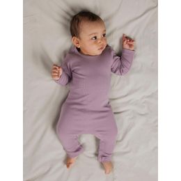 Body name it "NBNNAKAL LS SUIT NOOS", Baby, Gr. 50, N-Gr, lila (elderberry), Sweatware, Obermaterial: 95% Baumwolle, 5% Elasthan, unifarben, regular fit, Rundhals, Bodys