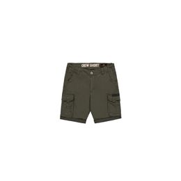 Shorts Alpha Industries "Crew Short", Herren, Gr. 32, Normalgr&ouml;&szlig;en, grau (grauschwarz), Obermaterial: 98% Baumwolle, 2% Elastan; Futter: 100% Baumwolle, Hosen Shorts