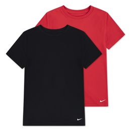 T-Shirt Nike Sportswear "NHB BOYS 2PK CREW UNDERSHIRT", Kinder, Gr. M134140, university re, Jersey, Obermaterial: 60% Baumwolle, 40% Polyester, normal, Rundhals, Shirts, für Kinder