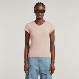 G-Star Raw V-Shirt G-STAR "Eyben", Damen, Gr. L (40), liquid pink, Jersey, Obermaterial: 100% Baumwolle, unifarben, slim fit normal, V-Ausschnitt, Shirts