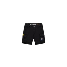 Shorts Alpha Industries "Crew Short Patch", Herren, Gr. 30, Normalgrößen, schwarz, Obermaterial: 98% Baumwolle, 2% Elastan; Futter: 100% Baumwolle, Hosen Shorts