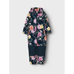 Softshelloverall name it "NMFALFA08 SOFTSHELL SUIT AOP 1FO NOOS", Mädchen, Gr. 116, schwarz sapphire aop:botanical flower, Softshell, Obermaterial: 94% Polyester, 6% Elasthan, bedruckt, geblümt, elastischer Bund, Overalls, mit verstellbarer und abnehmbarer Fußschlaufe