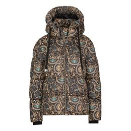 19V69 Italia Winterjacke 'Anzia' Damen Größe XS braun / gold / petrol / schwarz