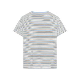 LEVI'S® PLUS T-Shirt LEVI'S PLUS "PL THE PERFECT", Damen, Gr. 4XL (58/62), blau (light blau stripe chambra), Single Jersey, Obermaterial: 100% Baumwolle, gestreift, figurumspielend hüftbedeckend, Rundhals, abgesteppt, Shirts, im Streifendesign