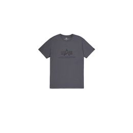 T-Shirt Alpha Industries "Basic T-Shirt BL Rainbow Ref.", Herren, Gr. L, grau (grauschwarz), Obermaterial: 100% Baumwolle, Shirts