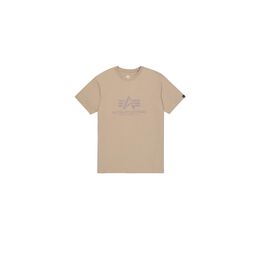 T-Shirt Alpha Industries "Basic T-Shirt BL Carbon", Herren, Gr. L, beige (vintage sand), Obermaterial: 100% Baumwolle, Shirts