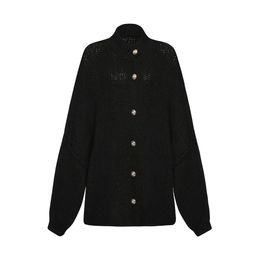 Lilavie Knit Cardigan ' Lolaa Oversize One Size ' female Black size One Size