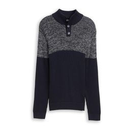 Tom Tailor Pullover Herren Größe L dunkelblau / weiß