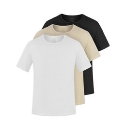 Normani T-Shirt 'Nyons' Herren Größe M beige / schwarz / eierschale