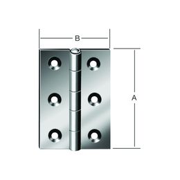 Vormann T&uuml;r-Scharnier halbbreit B63xH90mm,gerollt verzinkt (000502090Z)