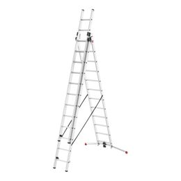 Hailo S100 ProfiLOT, Aluminium Kombileiter 3-teilig, 3x12 Sprossen (9312507)