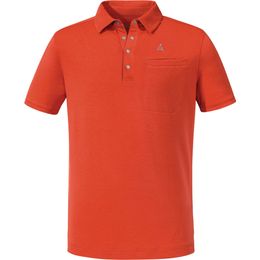 Schöffel Schöffel Polo Shirt Ramseck M Herren Poloshirt rot 56 - Herrenshirts, -hemden & -pullover