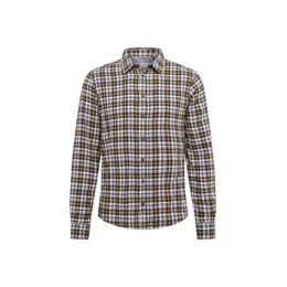 Blend Hemd Herren Gr&ouml;&szlig;e M blau / khaki / wei&szlig;