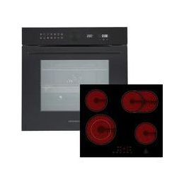 respekta ASET9005500, Backofen-Set schwarz