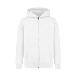 Smilodox Cedrik Basic Zipper Hoodie Herren Größe XXL weiß