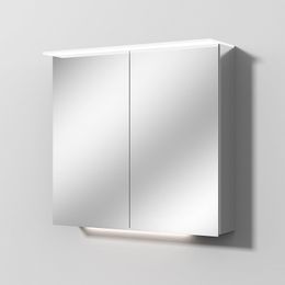 Sanipa Reflection Aluminium-Spiegelschrank ANNY 80 mit LED-Lichtsegel