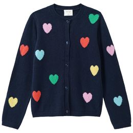 Yigga M&auml;dchen Strickjacke mit Herz-Allover
