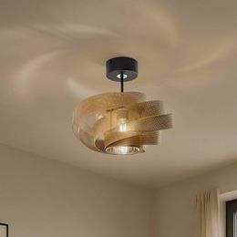 Deckenleuchte Vento, schwarz/gold, Metall, Ø 40 cm, E27