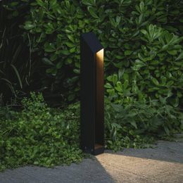 Marset LED-Sockellampe Domus, Höhe 55 cm, schwarz, Aluminium