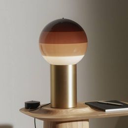Marset Tischlampe Dipping Light, H&ouml;he 22 cm, braun/messing