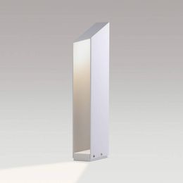 Marset LED-Sockellampe Domus, Höhe 55 cm, weiß, Aluminium