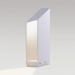 Marset LED-Sockellampe Domus, H&ouml;he 37 cm, wei&szlig;, Aluminium