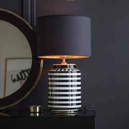 PR Home Gatsby Tischleuchte, &Oslash; 30 cm, Keramik/Textil