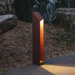 Marset LED-Sockellampe Domus H&ouml;he 55 cm rostfarben Aluminium