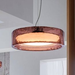 Marset LED-Hängelampe Ringo, Ø 90 cm, rosé, TRIAC Kunststoff