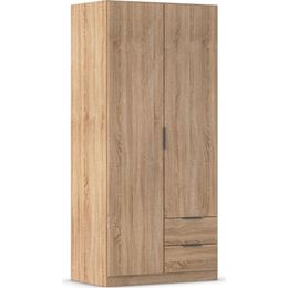 Kleiderschrank Rauch "Drehtürenschrank Schrank Garderobe Ankleide Schlafzimmer LAGOA", eiche sonoma, B:91cm H:197cm T:54cm, Holzwerkstoff, Schränke, mit geräumigen Schubladen, optional mit Aufsatz MADE IN GERMANY