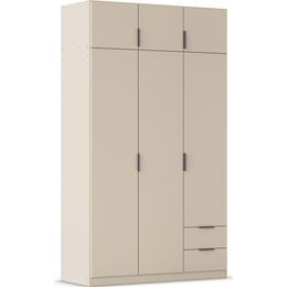 Kleiderschrank Rauch "Drehtürenschrank Schrank Garderobe Ankleide Schlafzimmer LAGOA", beige (champagner), B:136cm H:235cm T:54cm, Holzwerkstoff, Schränke, mit geräumigen Schubladen, optional mit Aufsatz MADE IN GERMANY