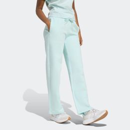Sporthose adidas Sportswear "W SL FC PT", Damen, Gr. M, N-Gr, grün (halo mint, weiß), Obermaterial: 70% Baumwolle, 30% Polyester, Hosen, Locker geschnitten, mittelhoher Bund