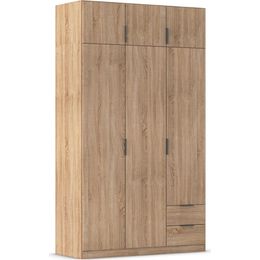 Kleiderschrank Rauch "Drehtürenschrank Schrank Garderobe Ankleide Schlafzimmer LAGOA", eiche sonoma, B:136cm H:235cm T:54cm, Holzwerkstoff, Schränke, mit geräumigen Schubladen, optional mit Aufsatz MADE IN GERMANY