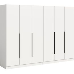 Schrank-Set Home Affaire "Skarde moderner Kleiderschrank Schlafzimmerschrank Otto´s Choice", weiß, B:240cm H:180cm T:52cm, Spanplatte, Kastenmöbel-Sets, Skarde Kleiderschrank 240 cm, 2 Kleiderstangen und 8 Böden