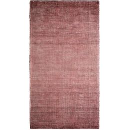 Teppich Pad "GLAM", rot, B:140cm H:9mm L:200cm, Kunstfaser, Viskose, Teppiche, Teppich, handgewebt, leichter Schimmer, gestreift, Wohnzimmer