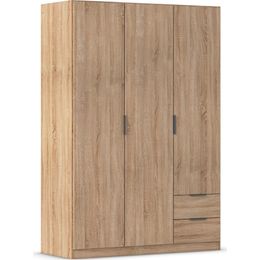 Kleiderschrank Rauch "Drehtürenschrank Schrank Garderobe Ankleide Schlafzimmer LAGOA", eiche sonoma, B:136cm H:197cm T:54cm, Holzwerkstoff, Schränke, mit geräumigen Schubladen, optional mit Aufsatz MADE IN GERMANY